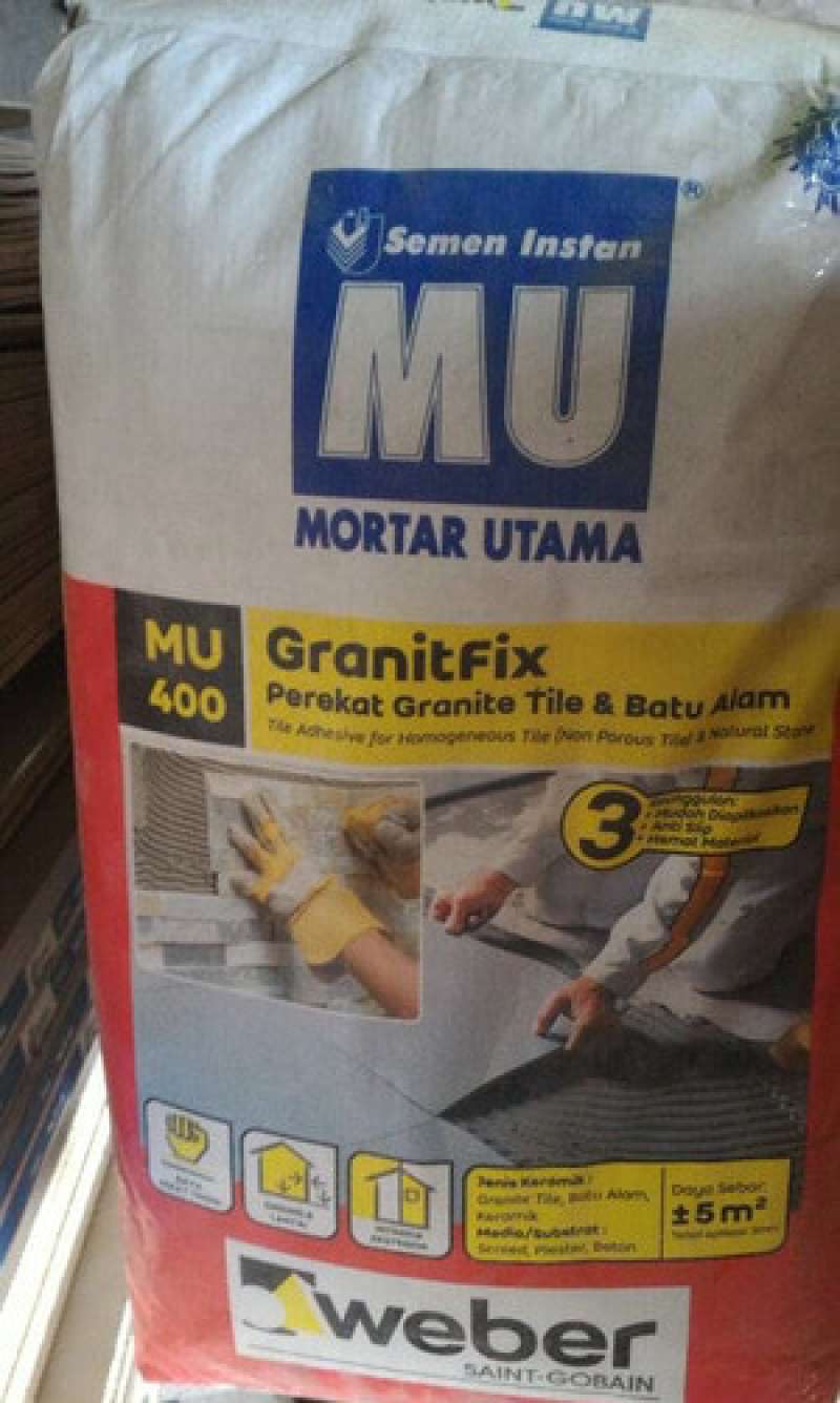 Promo Mu 400 Perekat Granit 25 Kg / Gojek N Grab Diskon 23% Di Seller ...