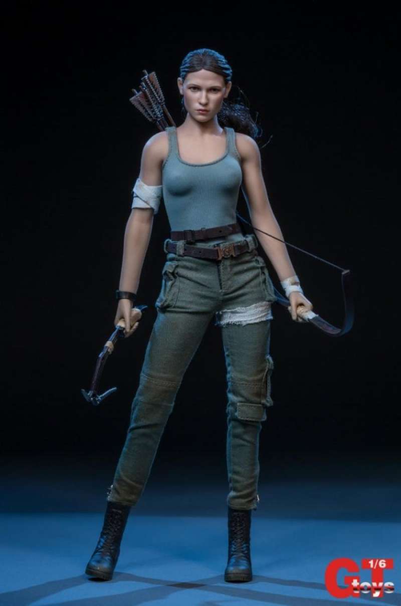 Jual 1 6 Scale Female Solider The Explorer Lara Croft With Double He Di ...