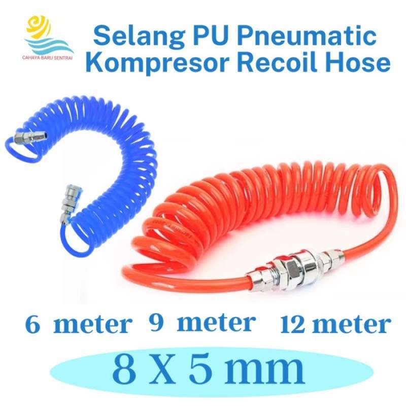 Promo Selang Recoil / Selang Angin Kompresor 6m,9m,12m Per Ukuran 8x5 ...