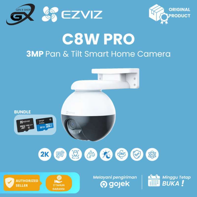 Promo Ezviz C8w Pro 3mp 2k Kamera Wi-fi Pan & Tilt | Cakupan Panorama 360â° Diskon 23% Di Seller ...