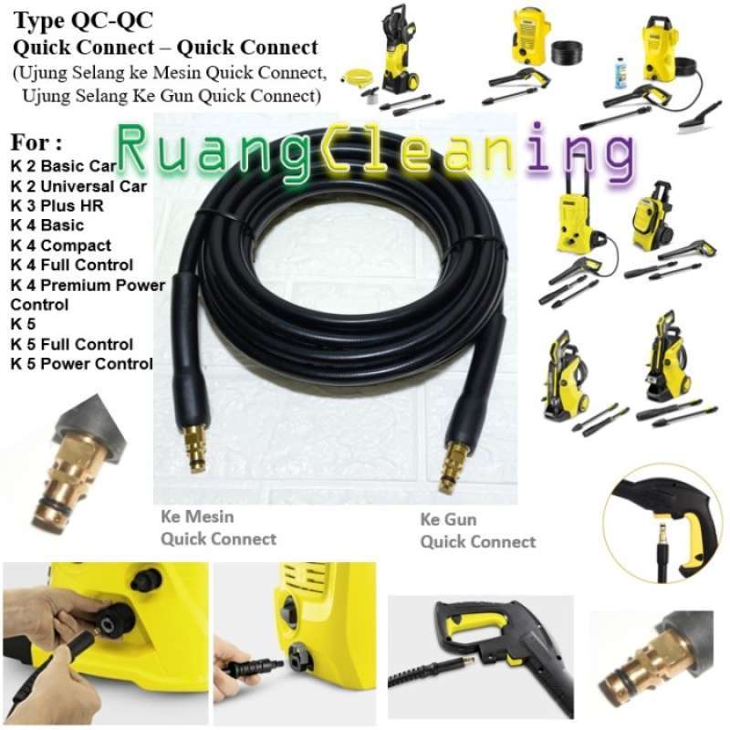 Jual Selang Karcher K1 K2 K3 K4 K5 3m 5m 10m 15m 20m 25m High Pressure Hose - Tipe Qc-qc 15m Di ...