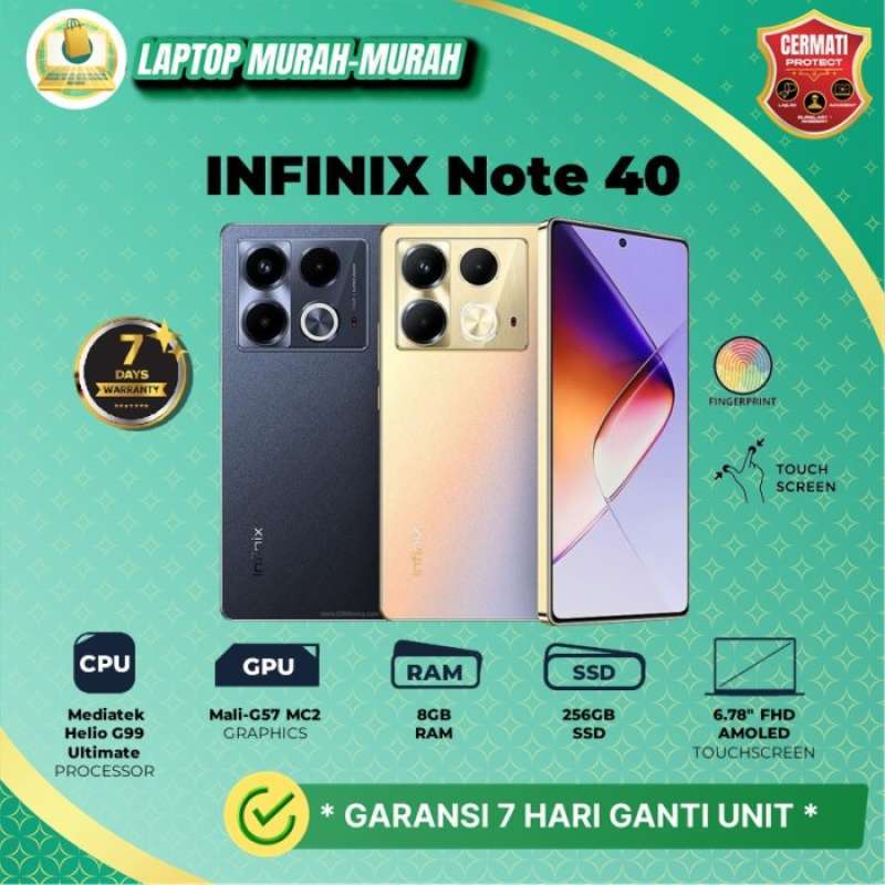 Promo Infinix Note 40 Amoled 8/256 Gb 6.78 Resmi Indonesia Free Mag ...