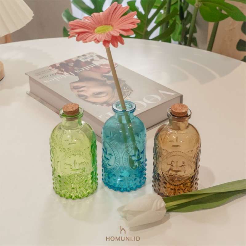 Jual Aesthetic Glass Bottle Vase/vintage Vas Bunga Botol Kaca Korea ...