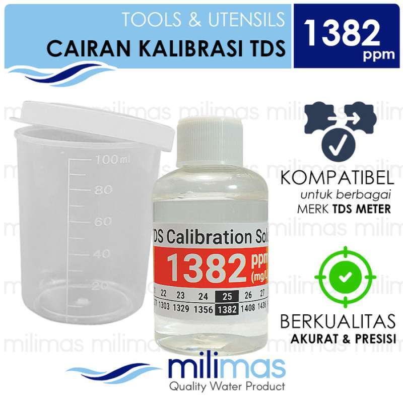 Jual Mili - Cairan Kalibrasi Tds 1382 Ppm - Tds Calibration Solution Agent Di Seller Winter ...