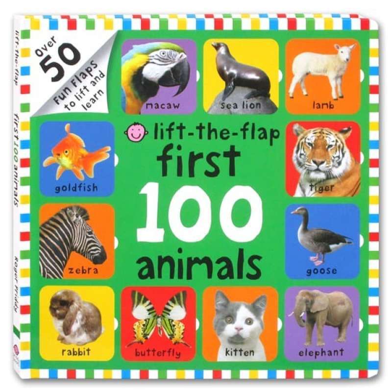Promo Ori First 100 Animals Board Book Flap Buku Edukasi Anak Mengenal ...