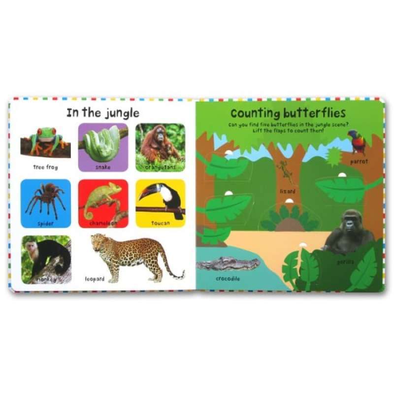 Promo Ori First 100 Animals Board Book Flap Buku Edukasi Anak Mengenal ...