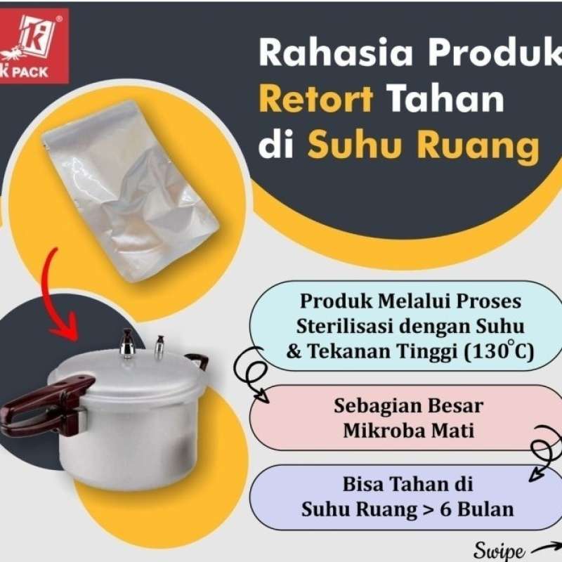 Promo Kpack Retort Bag Pack 100pcs Kantong Presto Kemasan Alu Retot ...