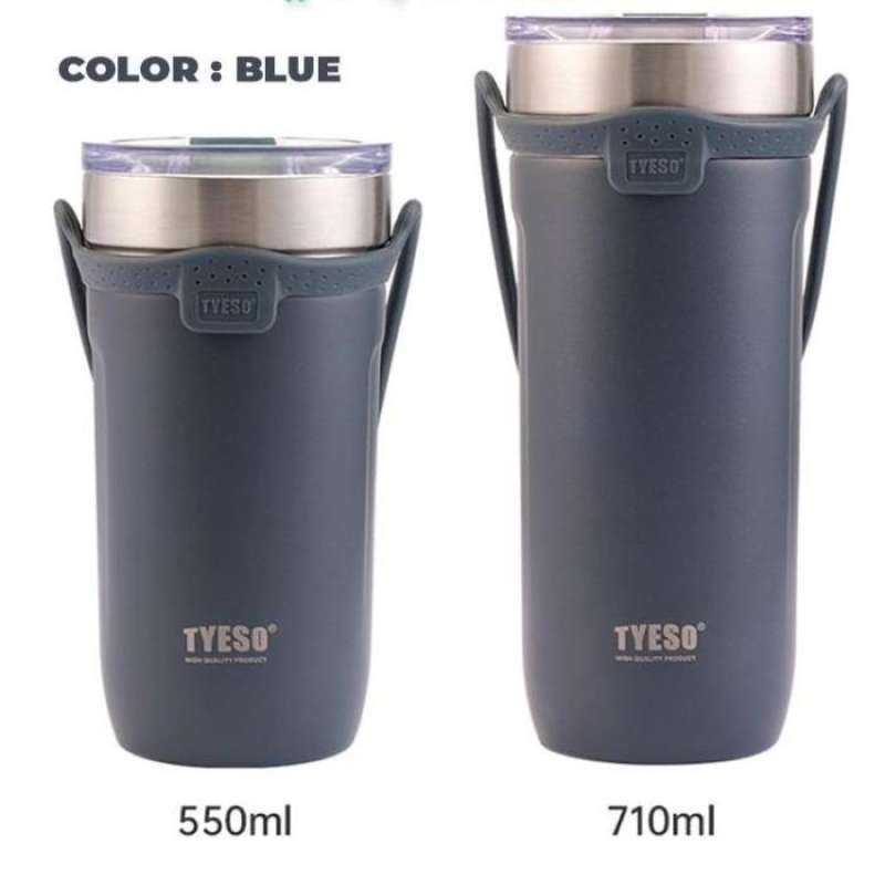 Promo Tyeso 710ml Tumbler Gelas Kopi Aesthetic Korea Coffee Cup Dengan Tali Pegangan Silikon ...