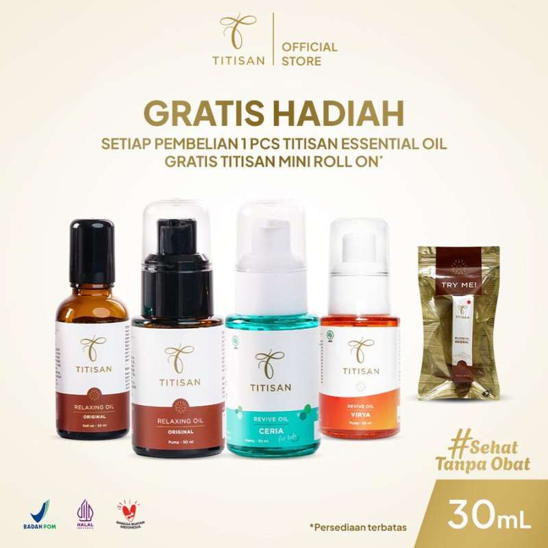 Jual Titisan Essential Oil Relax Pump 30ml Free Sample 10ml ...