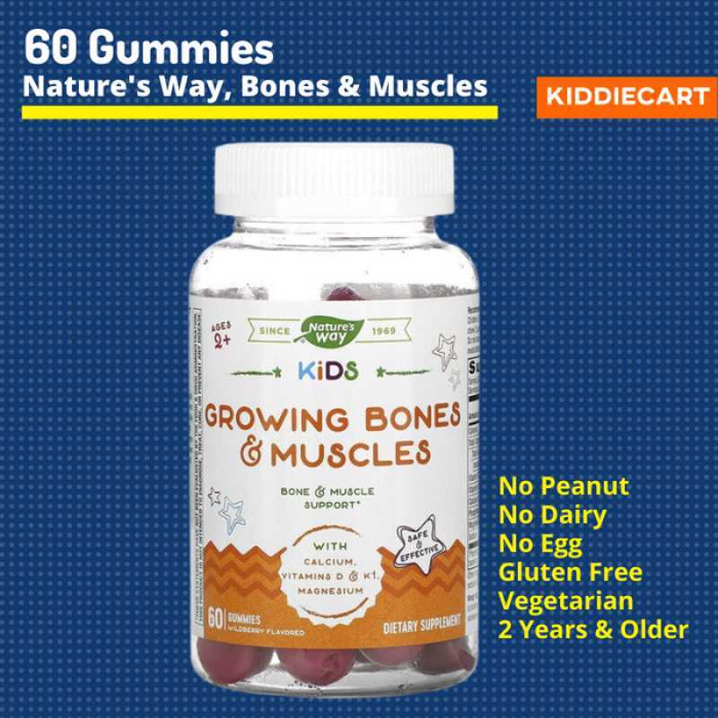 Promo Nature's Way Kids Growing Bones & Muscles Vitamin Anak Tulang ...