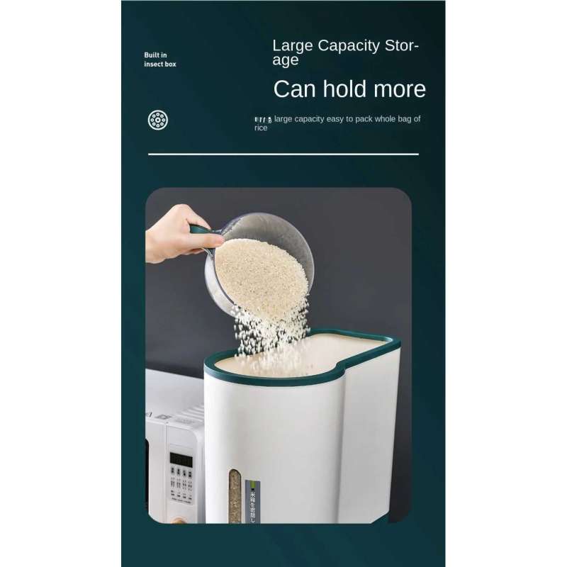 Jual Rice Box Container Dispenser Wadah Beras 10 Kg Anti Kutu Di Seller ...