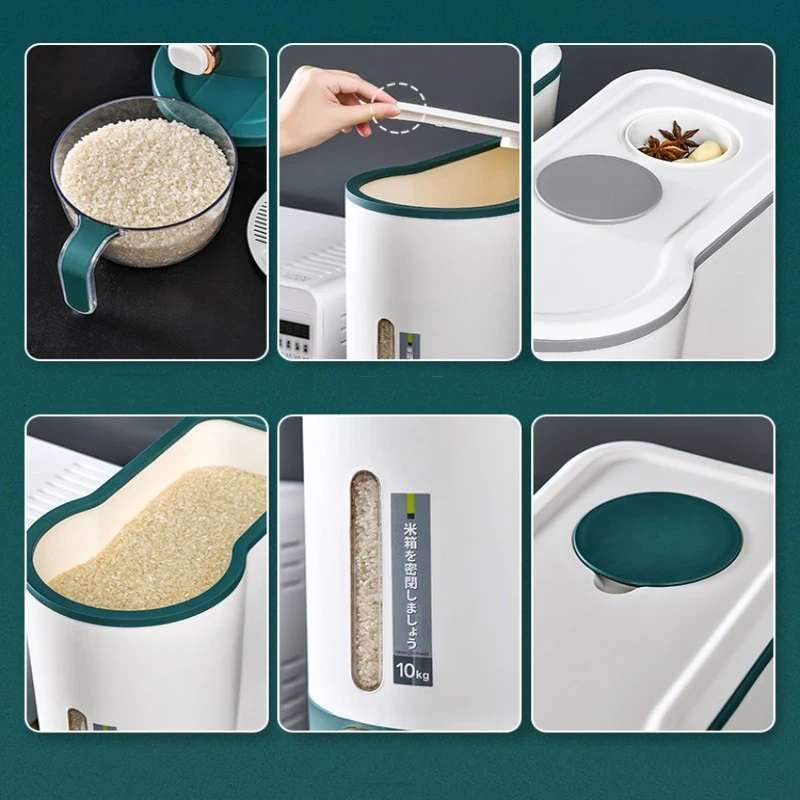 Jual Rice Box Container Dispenser Wadah Beras 10 Kg Anti Kutu Di Seller ...