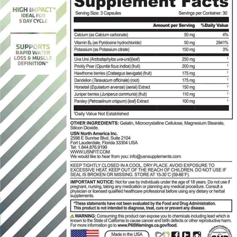 Promo Usn - Phedracut Water X Pro Diuretic 90 Caps Free Stim Water Loss ...