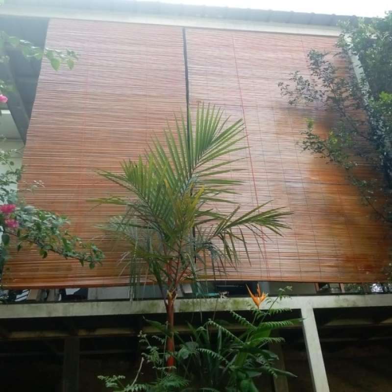 Jual Krey Bambu Sawit Motif Premium Plitur Size L 1m X T 2m Plus Tali ...