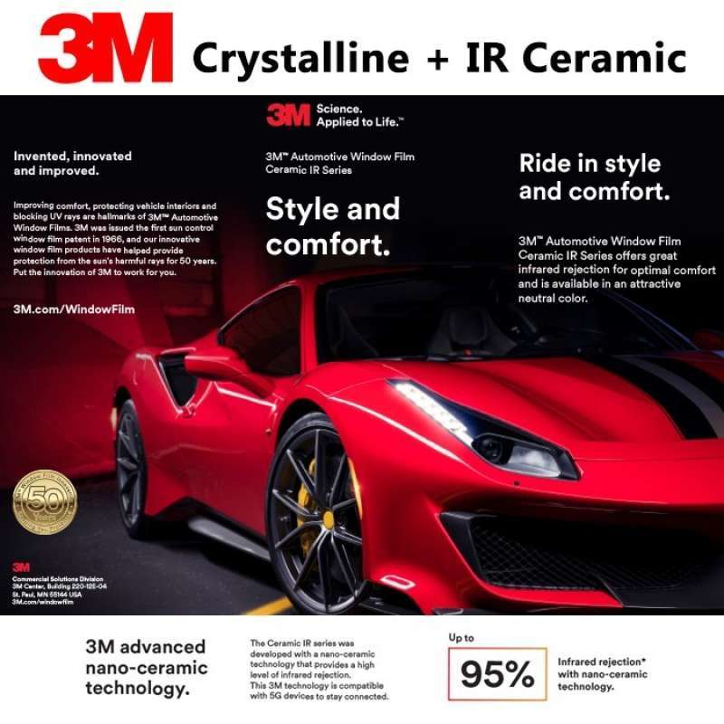 Promo Kaca Film 3m Ceramic Ir Dan 3m Crystalline Diskon 23% Di Seller ...