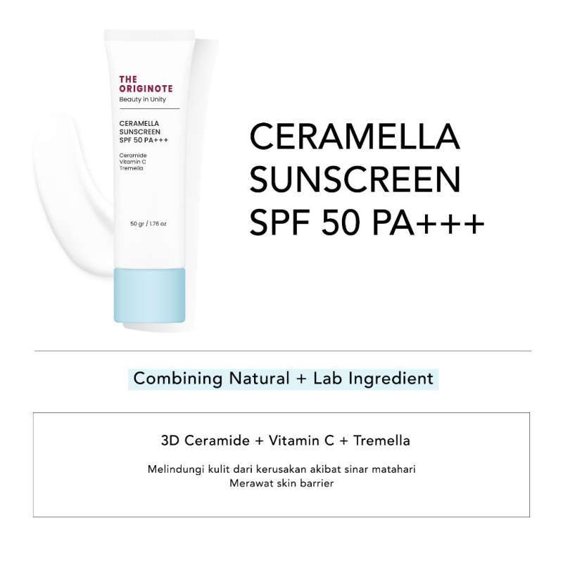 Jual The Originote Ceramella Sunscreen Spf50 Pa+++ Serum Sunscreen Untuk Skin Barrier Protect ...