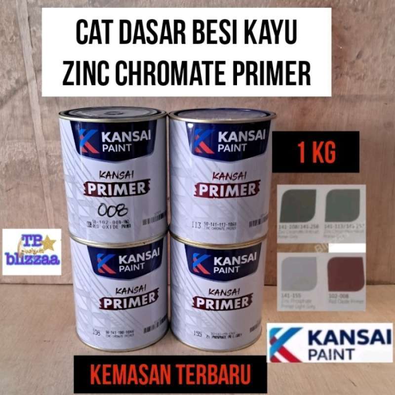 Promo Promo- Kansai Zinc Chromate Primer Light Grey 155 Cat Dasar Kayu ...