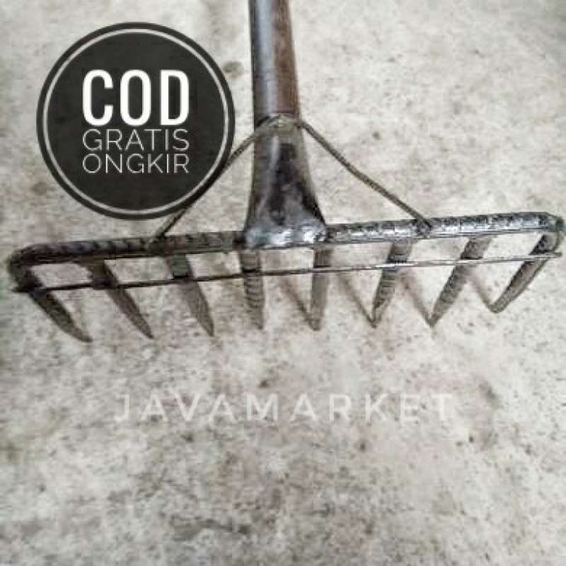 Jual Garpu Taman Gagang Besi Garuk Daun Alat Kebersihan Di Seller ...