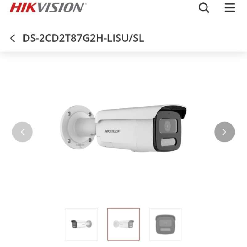 Promo Hikvision Ds-2cd2t87g2h-lisu/sl Ip Camera Smart Hybrid With Colorvu Fixed Bullet 8mp ...