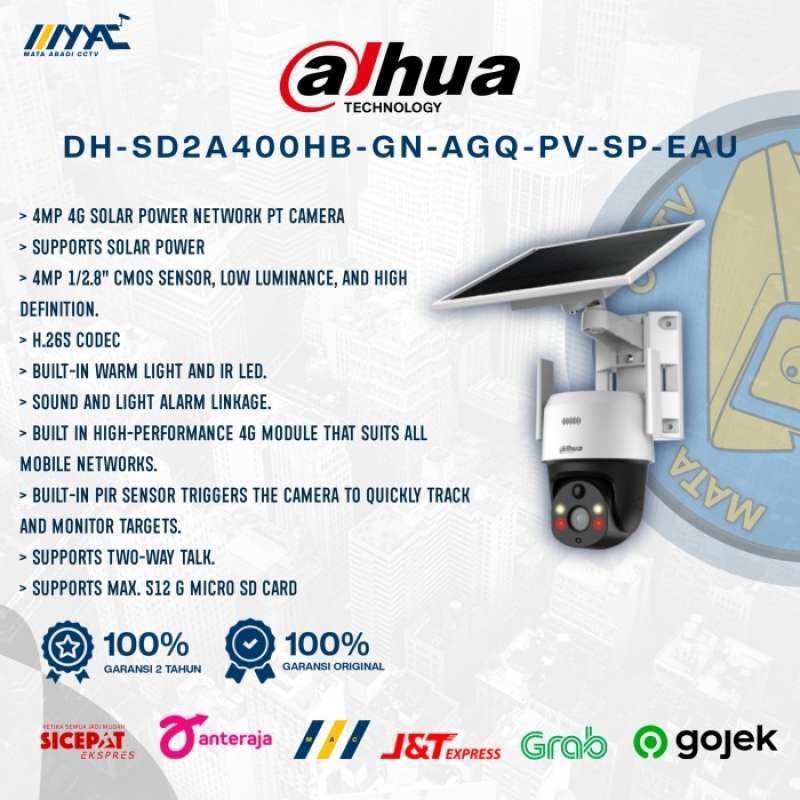 Promo Kamera Pt Dahua Dh-sd2a400hb-gn-agq-pv-sp-eau Wizsense 4mp Solar Power Diskon 23% Di ...