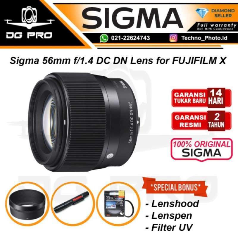 Promo Sigma 56mm F1.4 Dc Dn Lensa Contemporary Lens For Fujifilm X ...