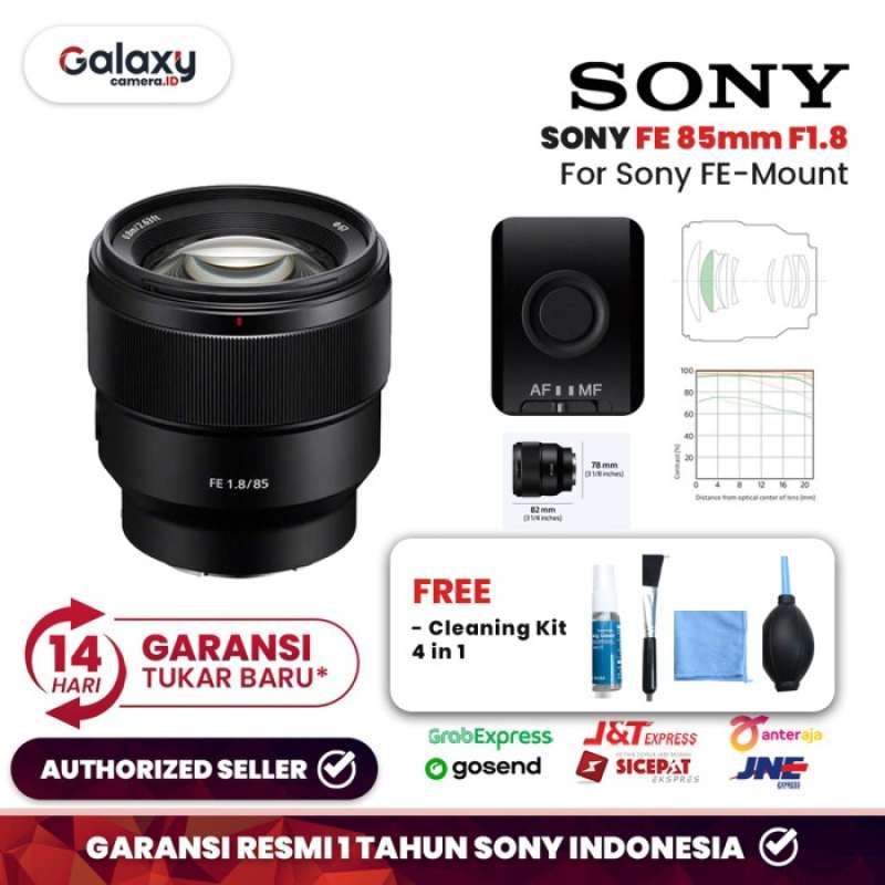 Promo Lensa Mirrorless Sony Fe 85mm F1.8 Full Frame Garansi Resmi ...