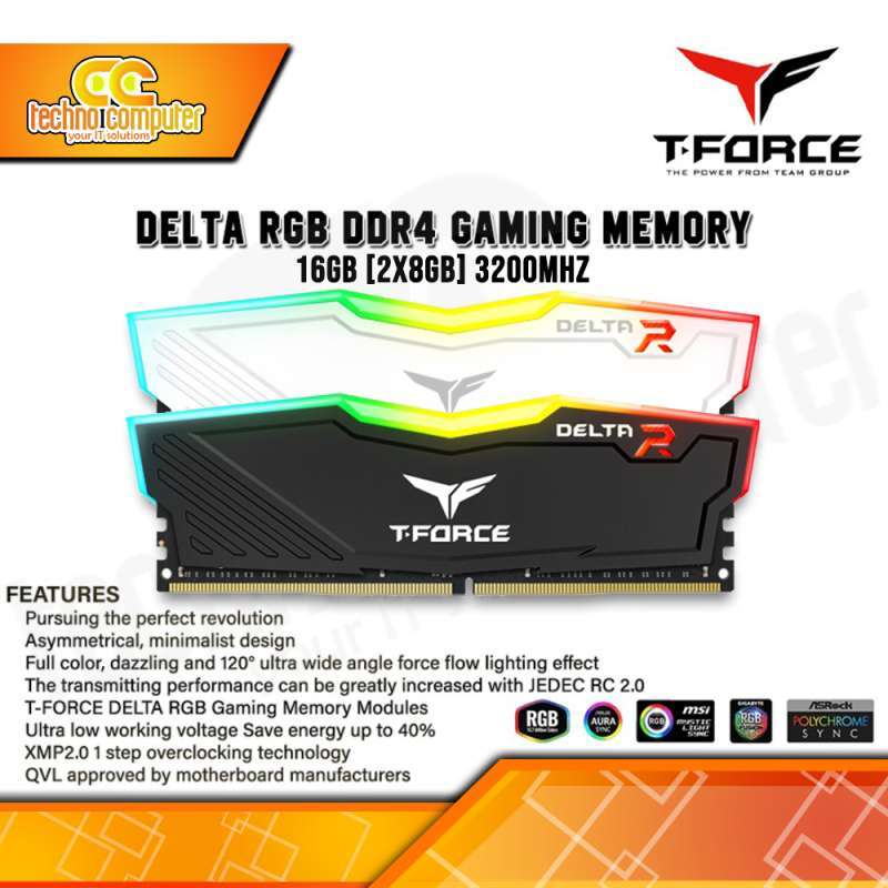 Jual Ram Ddr4 Team T-force Delta Rgb 16gb (2x8gb) Kit 3200mhz Di Seller ...