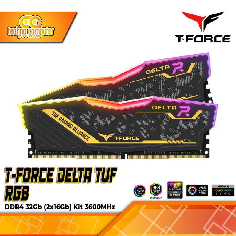 Jual Ram Ddr4 Team T-force Delta Tuf Series Rgb 32gb (2x16gb) Kit ...