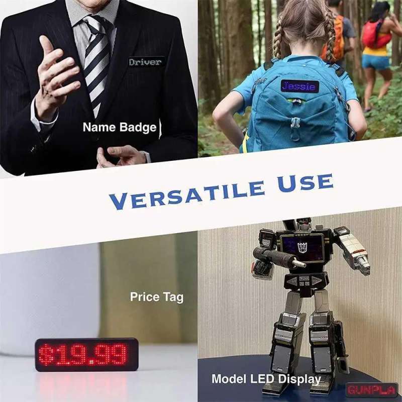 Jual Diymore Name Tag Led Mini Board Portable 230mah With Bluetooth ...