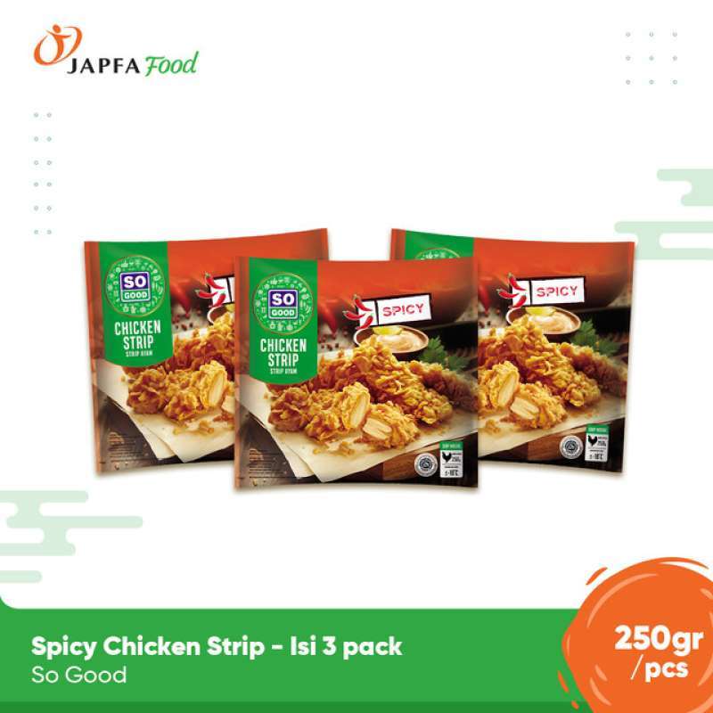 Promo So Good Spicy Chicken Strip 250gr - Isi 3 Pack Diskon 34% Di ...