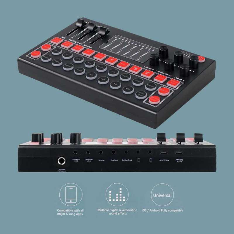 Jual Mooer Mixer Usb Sound Card Live Broadcast Bluetooth Special Effect ...