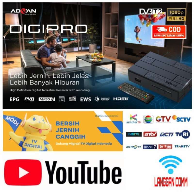 Jual Set Top Box Tv Digital Digipro By Advan Stb Advan Digipro Hdmi Rca Di Seller Circlet ...
