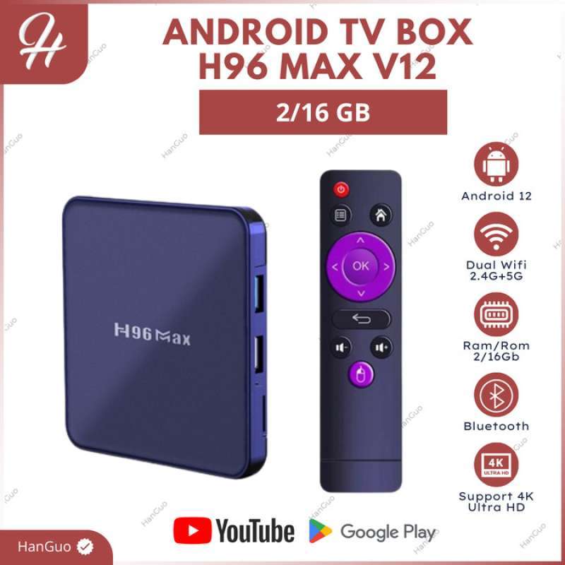 Jual Android Tv Box H96 Max V12 | Tv Box Android 12 | Tv Box Ram 2 Rom 16 Di Seller Circlet ...
