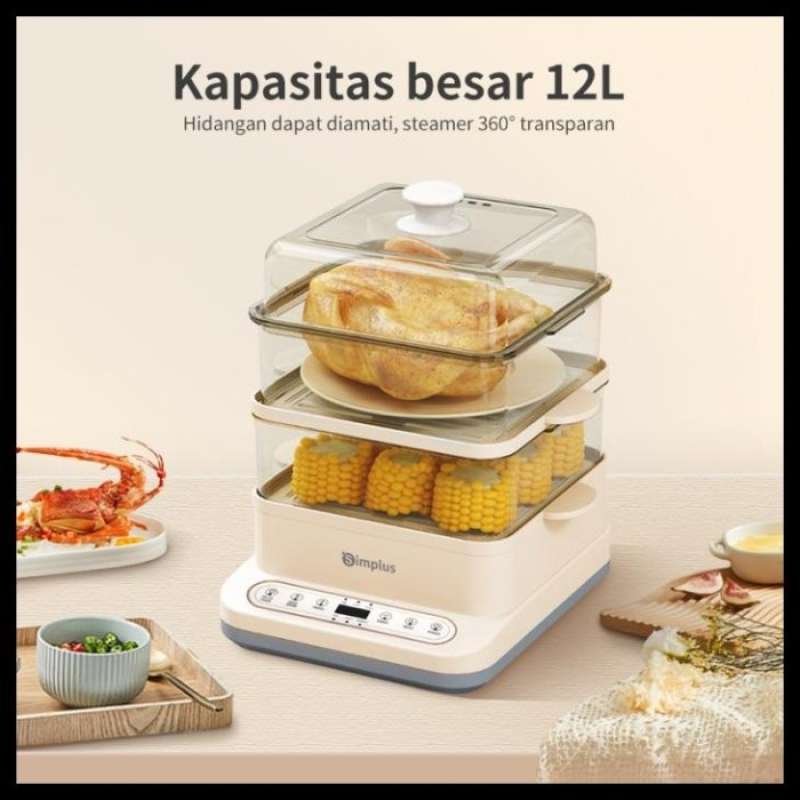 Jual Simplus Electric Cooker 12l Food Steamer Kukusan Listrik 3 Susun ...