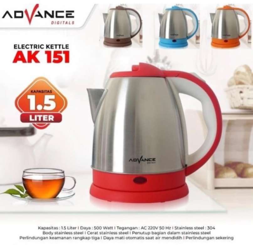 Jual Advance Teko Listrik/kettle Listrik Ak 151 Kapasitas 1,5 Liter Di ...