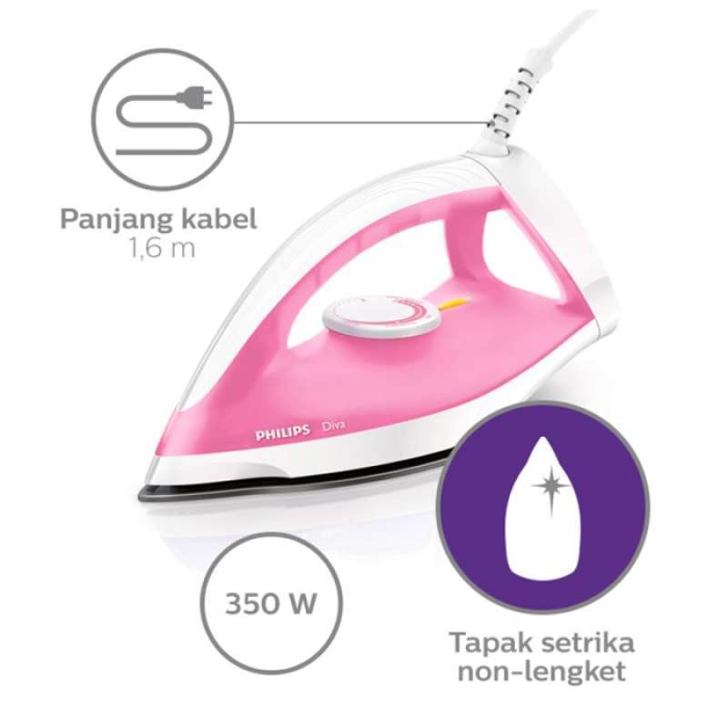 Jual Philips Dry Iron 350 Watt - Gc122/47 - Pink Di Seller Circlet - Cengkareng Timur, Kota ...