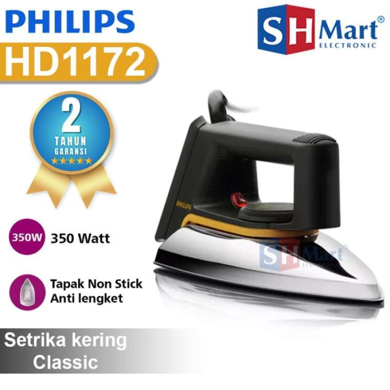 Jual Setrika Listrik Philips Hd1172/99 - Dry Iron - Garansi Resmi Di ...