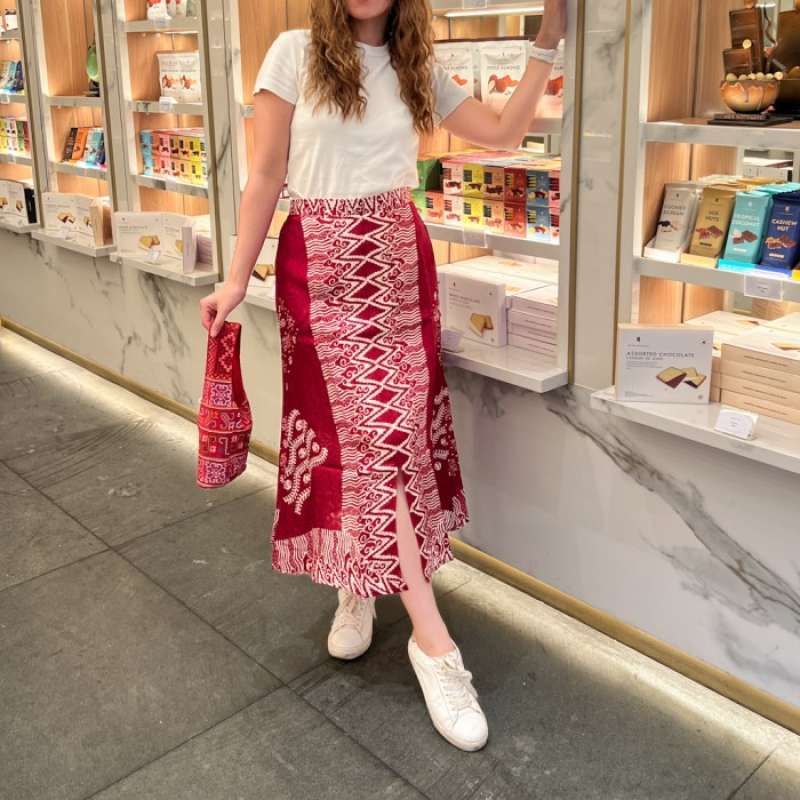 Jual Lausboutique-rok Malaka-seri Kemerdekaan-rok Batik Merah Putih ...