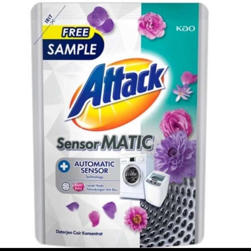 Jual Attack Sensor Matic Deterjen Cair Konsentrat Kemasan Sample 400ml ...