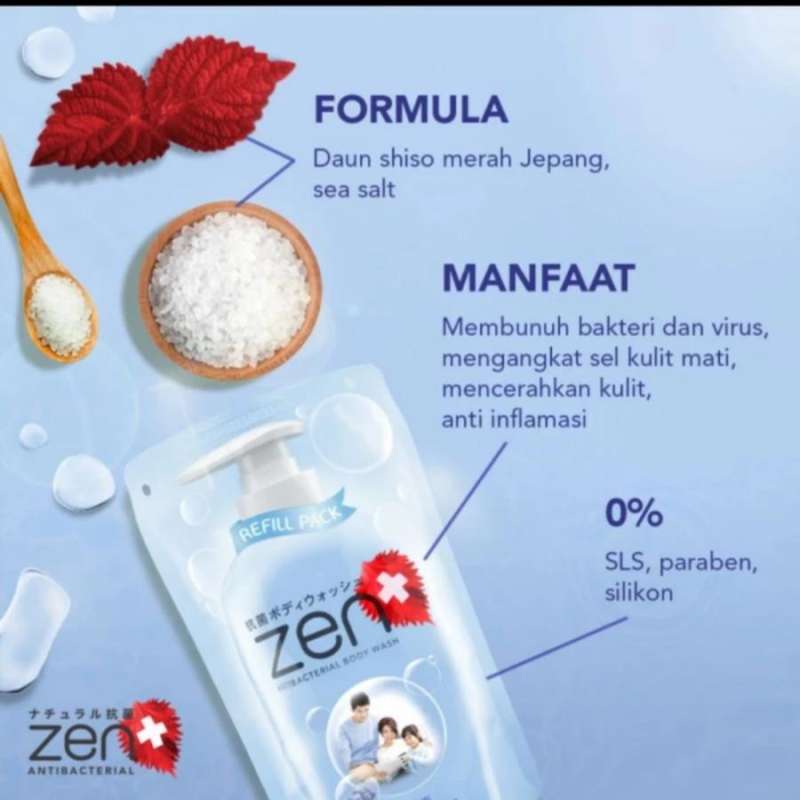 Jual Zen Antibacterial Body Wash 400 Ml Zen Sabun Mandi Cair 400ml - Biru 400 Ml Di Seller ...