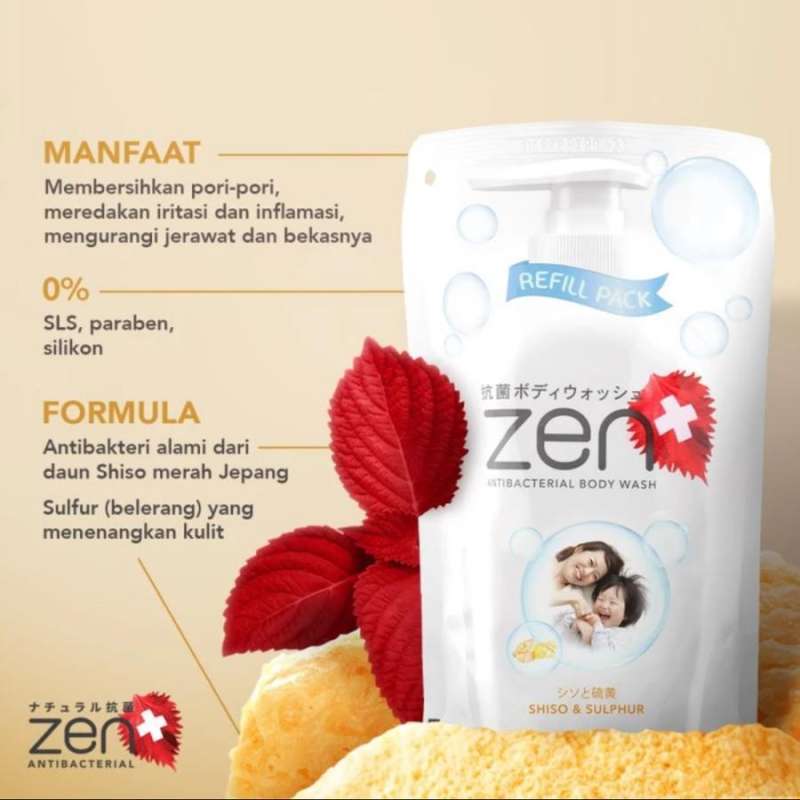 Jual Zen Antibacterial Body Wash 400 Ml Zen Sabun Mandi Cair 400ml - Putih 400 Ml Di Seller ...