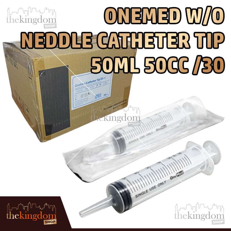 Jual Onemed Disposable Syringe Without Needle Catheter Tip 50ml 50cc ...