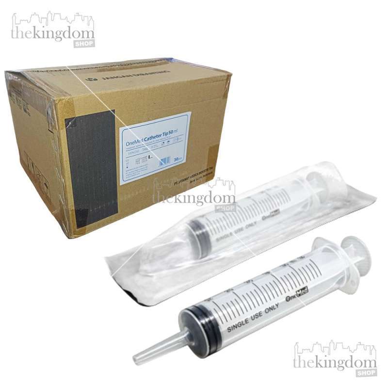 Jual Onemed Disposable Syringe Without Needle Catheter Tip 50ml 50cc ...