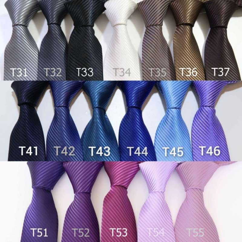 Jual Dasi Pria Motif Garis Tebal Bagus Murah Warna Lengkap - T36 Coklat ...