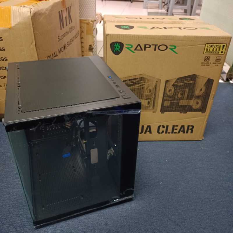 Jual Casing Komputer Raptor Aqua Clear M-atx Free 3fan Rgb - Putih Di ...