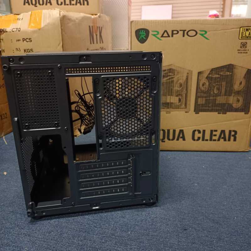 Jual Casing Komputer Raptor Aqua Clear M-atx Free 3fan Rgb - Putih Di ...