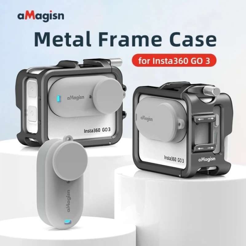 Jual Amagisn Metal Frame Case For Insta360 Go 3 Rabbit Cage Frame Mount ...