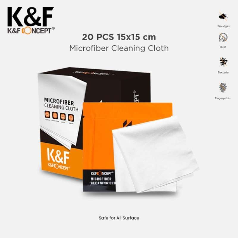 Jual Knf Concept 15x15cm Microfiber Cleaning Cloth Kit 20 Pack - White ...