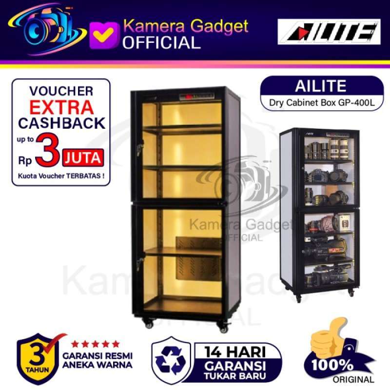 Jual Ailite Dry Cabinet Dry Box Gp-400l Anti Jamur 400l Original Resmi ...