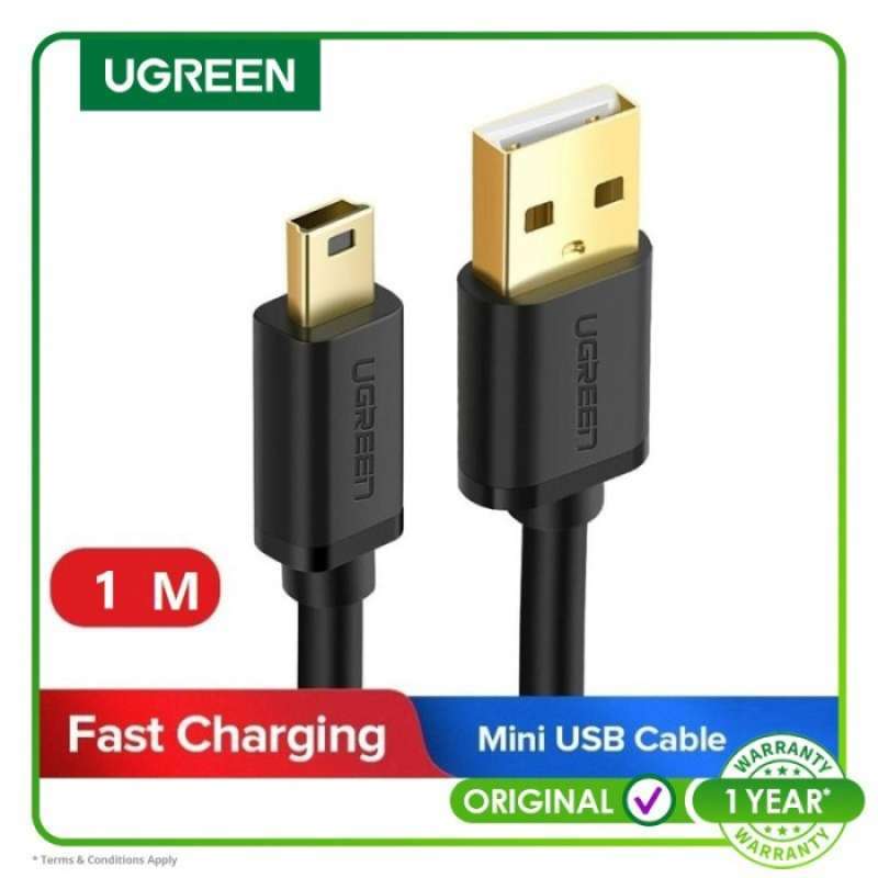 Jual Ugreen Kabel Data Mini Usb 5 Pin To Usb 2.0 For Harddisk 10355 Di ...